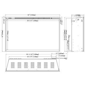 Modern Flames RedStone 54-Inch Built-In Electric Fireplace (RS-5435)