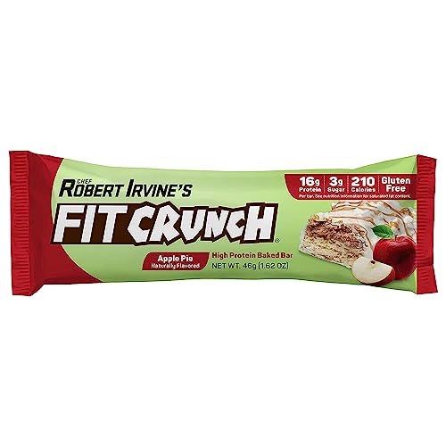 FITCRUNCH Snack Size Protein Bars, Designed by Robert Irvine, 6-Layer Baked Bar, 3g of Sugar, Gluten Free & Soft Cake Core (9 Count, Flavor Lovers)