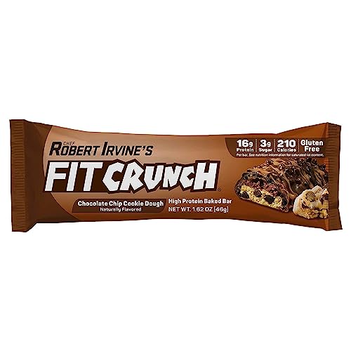 FITCRUNCH Snack Size Protein Bars, Designed by Robert Irvine, 6-Layer Baked Bar, 3g of Sugar, Gluten Free & Soft Cake Core (9 Count, Flavor Lovers)