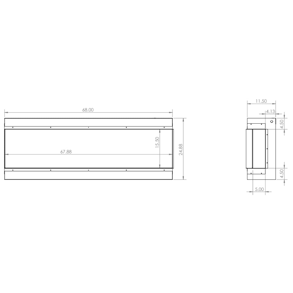 Modern Flames Redstone 36-Inch Built-in Electric Fireplace (RS-3626)