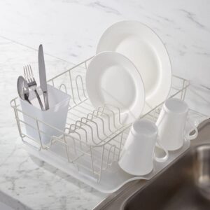 Copco Small Clear Drain Board Fits Under Any Small Dish Rack to Catch Water or for Larger Pots Alone, Angled Base Allows for Self Draining with Raised Ribs to Prevent Water from Puddling