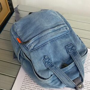 MaxxCloud Vintage Denim Rucksack Mini Jeans Backpack Satchel Hiking Daypack Travel Bag Small Handbag Purse (585)