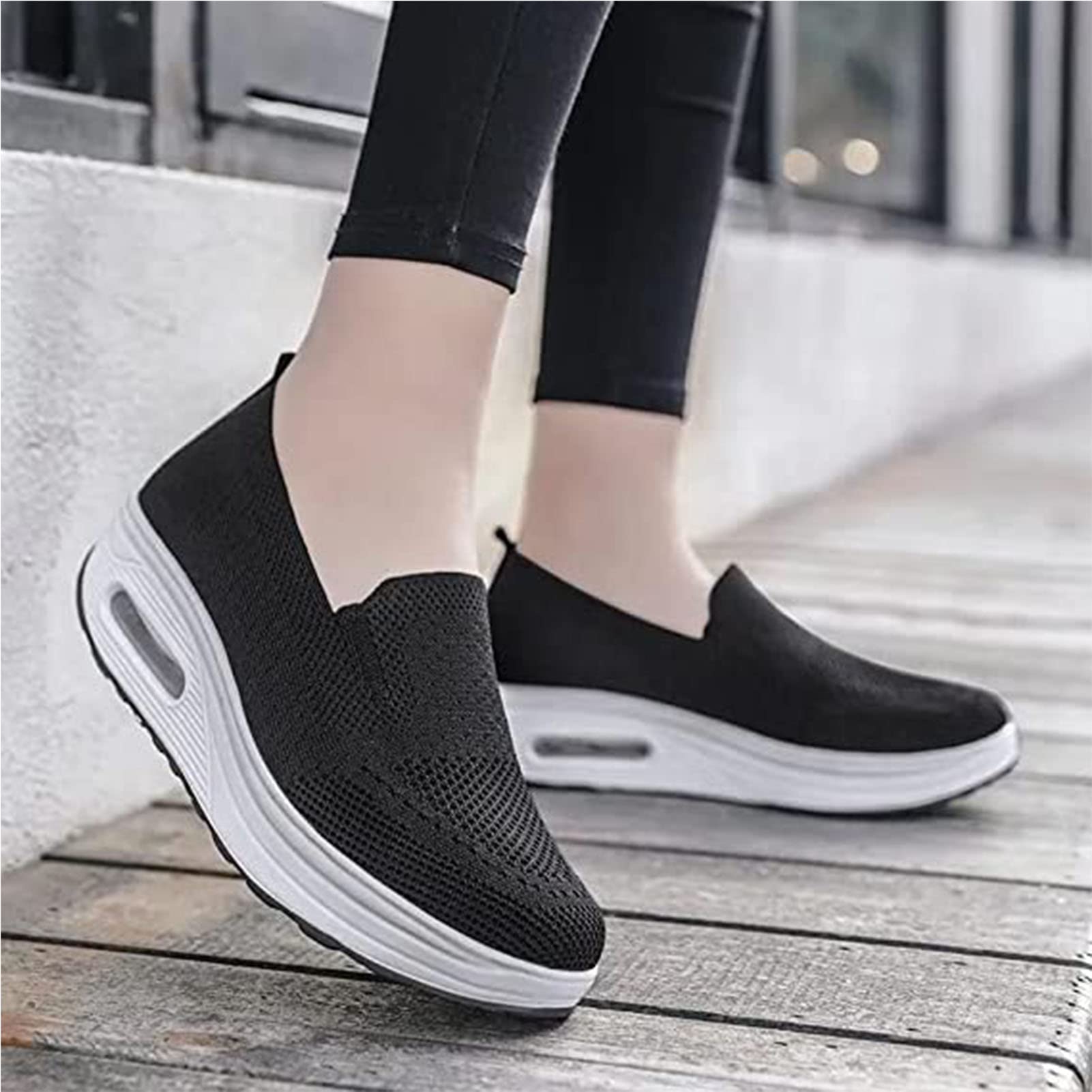 Women's Orthopedic Sneakers, Mesh Up Stretch Platform Sneakers, Comfortable Casual Fashion Sneaker Walking Shoes. (Pink,8.5)