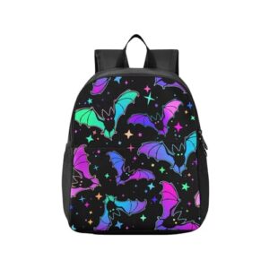 sletend toddler backpack colorful bats waterproof mini backpack boys/girls cute small backpack kindergarten pre school bags (s)