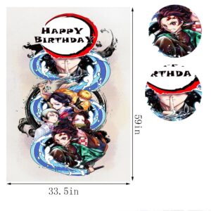 demon party supplies,birthday party decorations,including banners,balloons,cake toppers,backdrops,spiral hangings,tablecloths,fork,spoon,Knife.