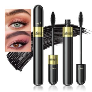 tubing mascara waterproof & smudge-proof - long-lasting mascara for length and volume, curling eyelashes, no flaking and no clumping, cruelty free, eye makeup, black (pack of 1)