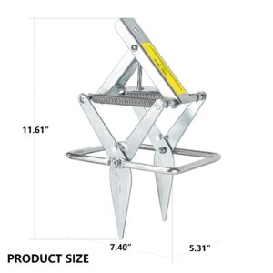 YardYield Mole Trap,Galvanized Steel Mole Scissor Trap,Reusable Mole Gopher Trap,Easy Set Quick Capture Gopher Trap for Lawns (Silver)