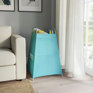 Storage with compartments, turquoise organiz (polyester)