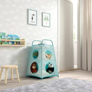 Storage with compartments, turquoise organiz (polyester)