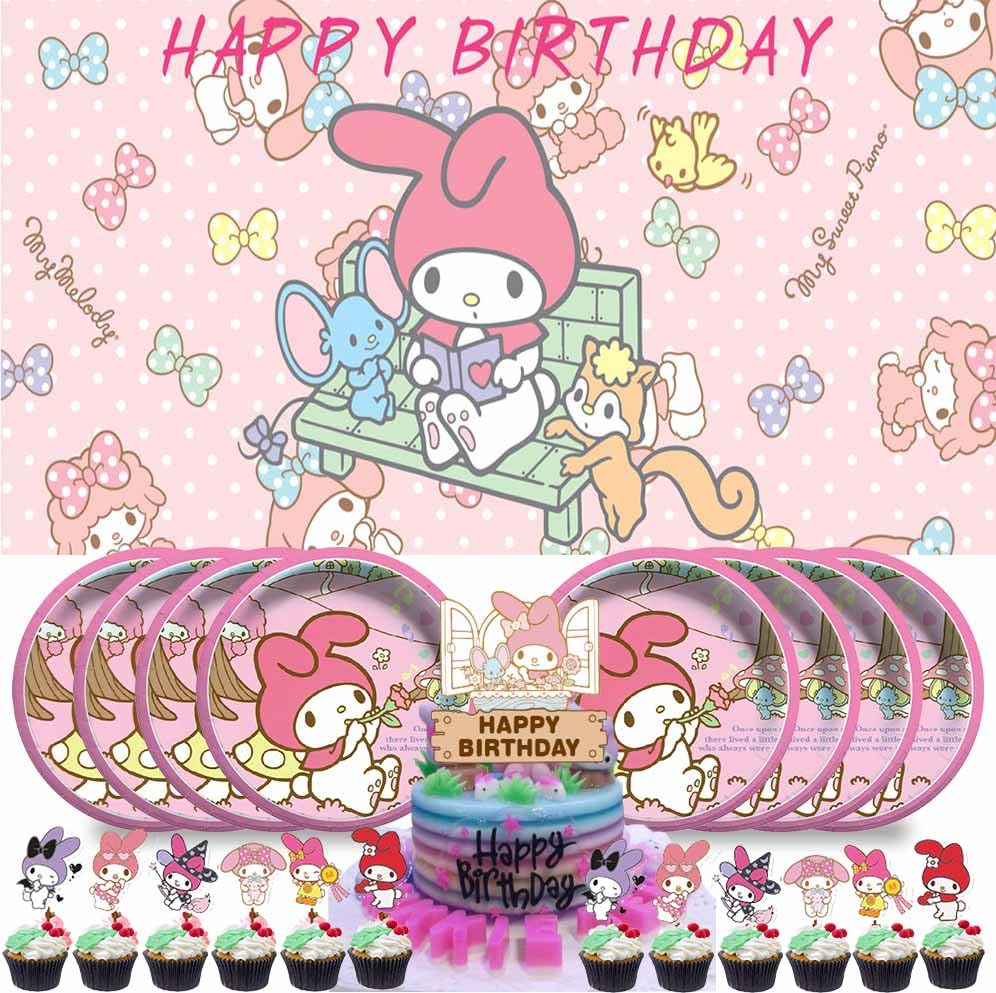 Melody Party Supplies Plates Decorations Birthday Cake Topper Banner Decor Backdrop Balloons