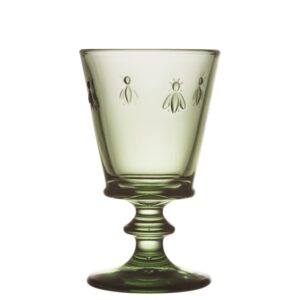 la rochere bee wine glass olive green set of 6