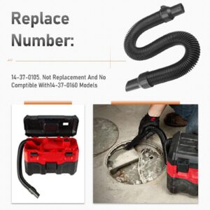 14-37-0105 18V Wet/dry Vac Hose Assembly Internal Storage 14-37-0105 Vacuum Hose Compatible With Milwaukee 18V/28V Wet/Dry Vac 14-37-0105 Vacuum Hose for 0880-20 0780-20 0970-20