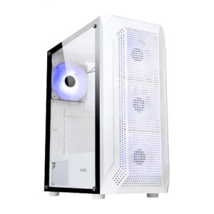 Fast Gaming Computer Desktop Gaming PC RGB AMD Ryzen 7 5700G 16 Core CPU Threads 4.6 GHz with AMD Radeon Graphics 16GB DDR4 1TB SSD Windows 10, White