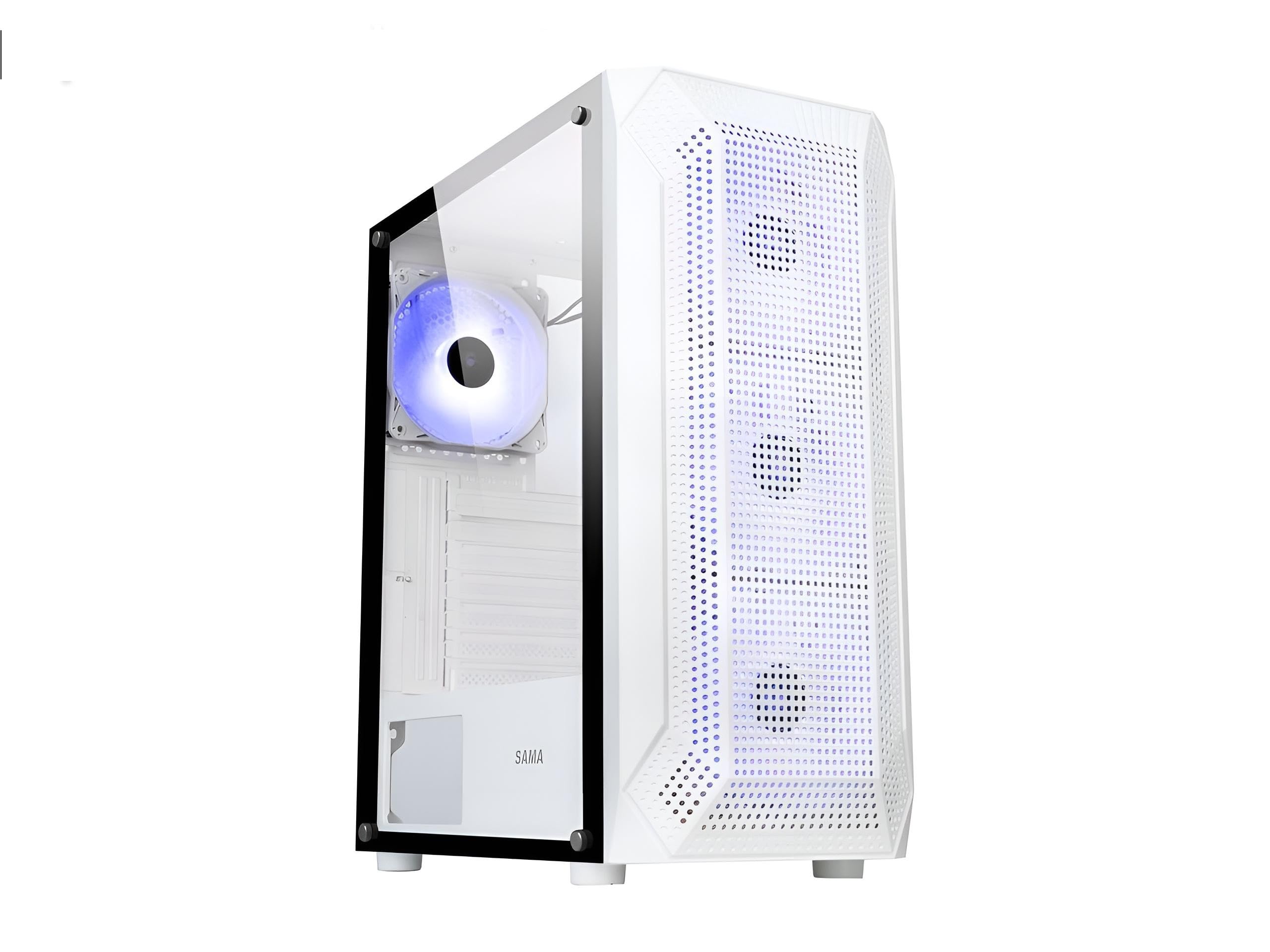 Fast Gaming Computer Desktop Gaming PC RGB AMD Ryzen 7 5700G 16 Core CPU Threads 4.6 GHz with AMD Radeon Graphics 16GB DDR4 1TB SSD Windows 10, White