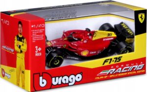 f1-75#16 charles leclerc giallo modena 2nd place formula one f1 italian gp (2022) "formula racing series 1/43 diecast model car by bburago 36832clmz