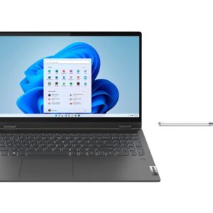 Lenovo Flex 5i 15.6" FHD Touch Screen Laptop | Intel Core i5-1135G7 Processor | 8GB RAM | 1024GB SSD | Intel Iris Xe Graphics | Windows 11 Home | Graphite Grey | Bundle with Stylus Pen