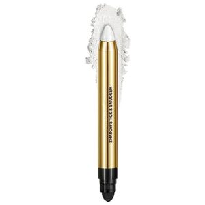 go ho white highlighter eyeshadow stick,cream-to-powder dual-ended eyeshadow pen eye shadow stick,eye brightener highlighter makeup,eye crayon make up with sponge pointed,01