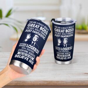 Aurahouse Funny Boss Gifts for Men Women, You’re A Great Boss 20 Oz Tumbler Cup, Boss Lady Gifts, Boss Birthday Gifts, Christmas Gifts for Boss, Boss Day Stainless Steel Tumbler