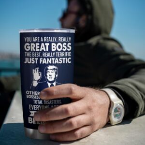 Aurahouse Funny Boss Gifts for Men Women, You’re A Great Boss 20 Oz Tumbler Cup, Boss Lady Gifts, Boss Birthday Gifts, Christmas Gifts for Boss, Boss Day Stainless Steel Tumbler