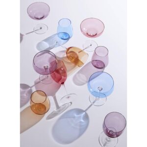 Oneida True Colors Stemless Wine Glasses, Set of 4, 4 Count, Multi