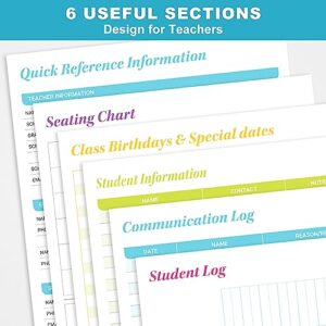 Teacher Planner 2023-2024, Weekly and Monthly Planners 2023-2024 for Women & Men in Jul.2023 - Jun.2024, 8.5"x 11" Marked Tabs, Hardcover with Elastic Closure, Back Pocket, Twin-Wire Binding (Marble)