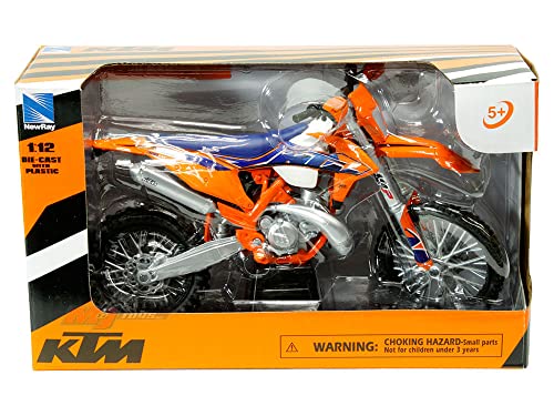 300 EXC-TPI Enduro Dirt Bike Motorcycle Orange 1/12 Diecast Model by New Ray 58373