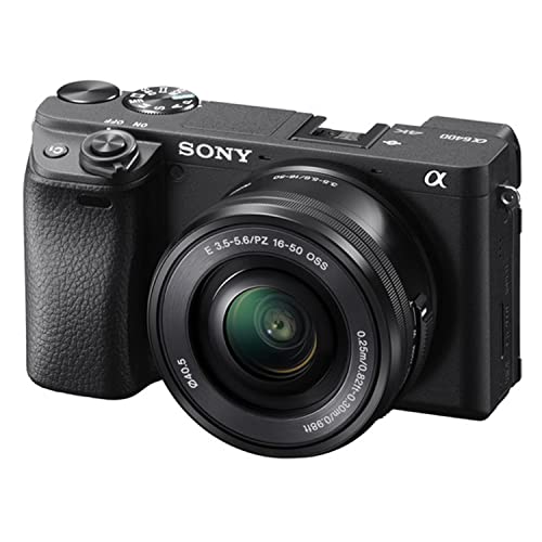 Sony a6400 Mirrorless Camera with 16-50mm Lens 64GB Memory,Videl Microphone, LED Video Light, Case. Tripod, Filters, Hood, Grip, & Professional Video & Photo Editing Software Kit