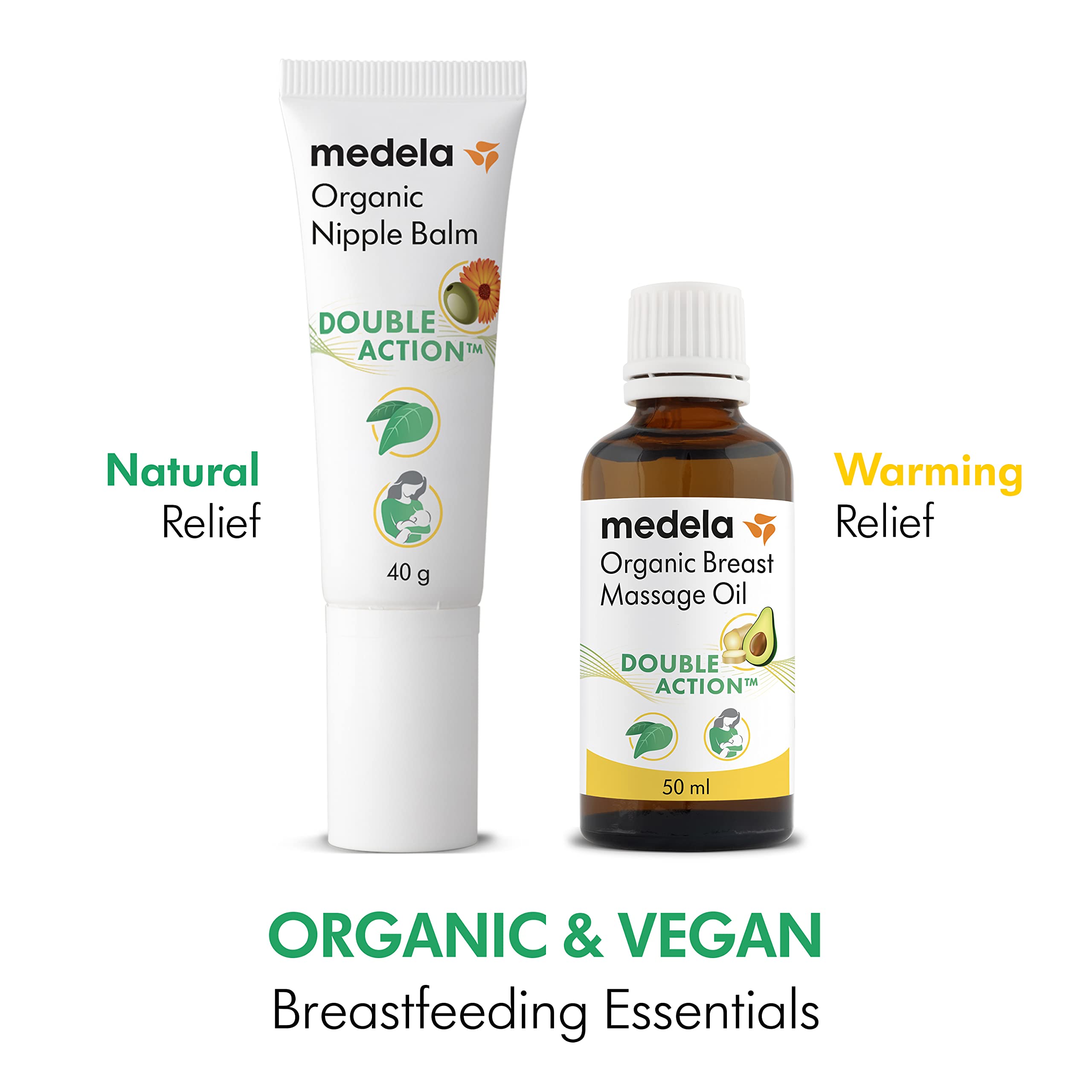 Medela Organic Breast Massage Oil for Breastfeeding Mothers | Relieve Breast Tenderness and Fullness | All-Natural Formula with Nourishing Ingredients I Warming Relief, 1.69 fl. oz.