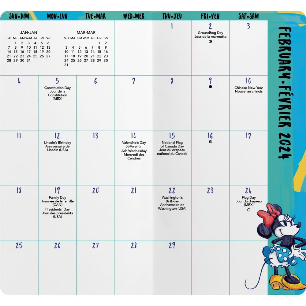 Trends International, Minnie Mouse Eng/French 2024 Pocket Planner