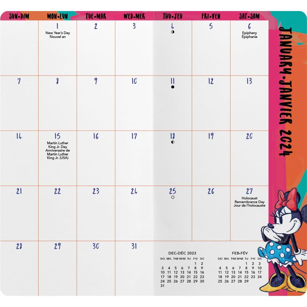 Trends International, Minnie Mouse Eng/French 2024 Pocket Planner