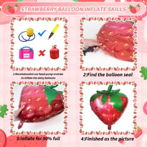 JOGAMS Strawberry Balloon Arch Kit, Strawberry Party Decorations with Red Polka Dot Strawberry Balloons for Strawberry/Berry First/Sweet One Themed Baby Shower Birthday Party Supplies for Girl