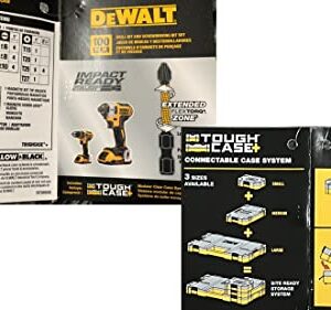 DEWALT Screwdriver and Drill Bit Set (FlexTorq impact Driver bit set 100pc)