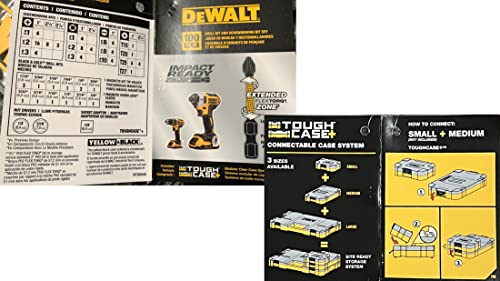 DEWALT Screwdriver and Drill Bit Set (FlexTorq impact Driver bit set 100pc)