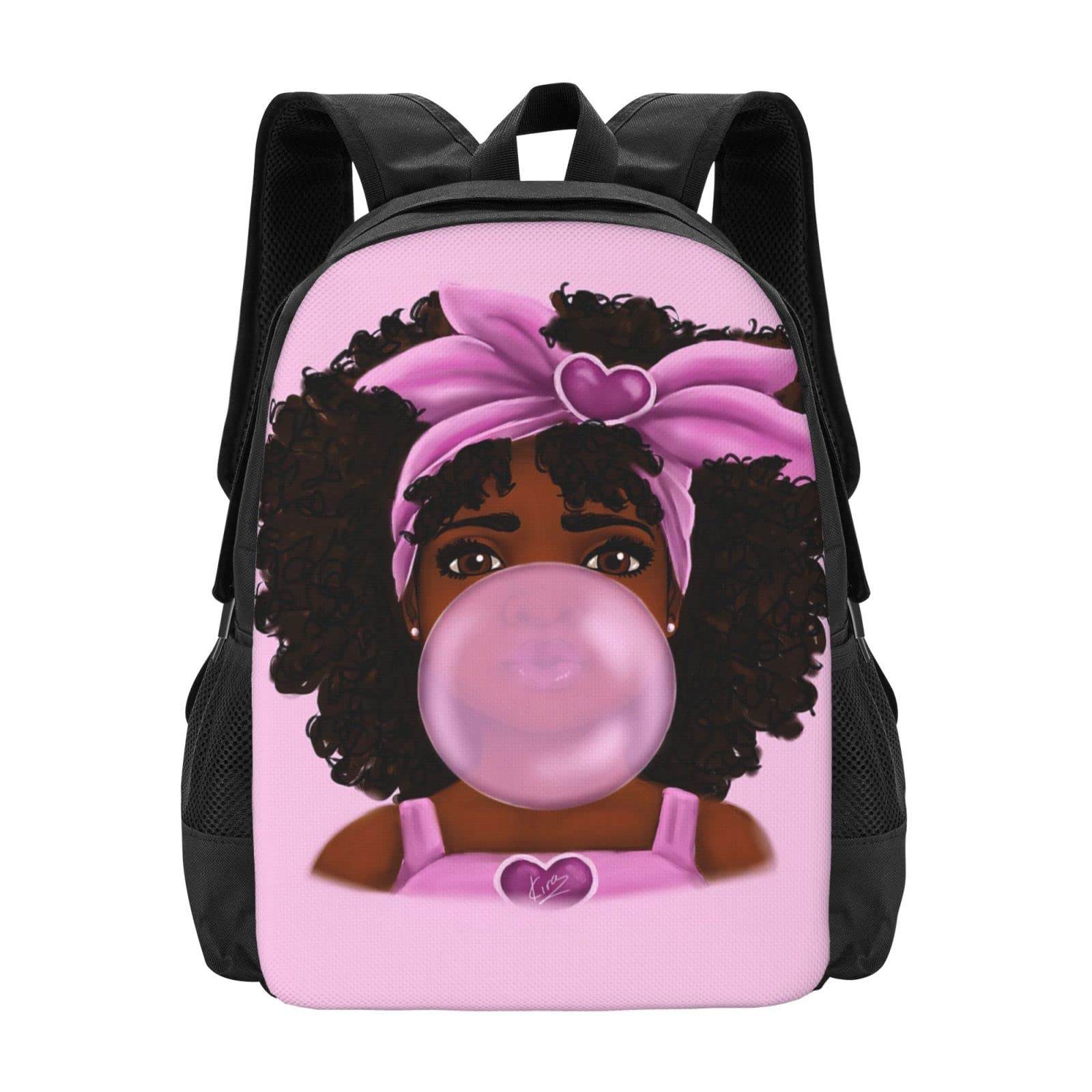 nrseag African American Girl Backpack Black Girl Backpack African Kids Cute Black Girl Bookbag for School Kids Teen Girls