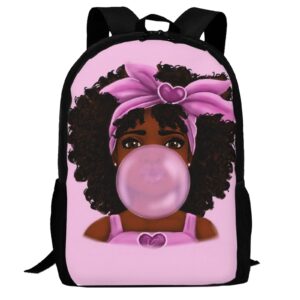 nrseag African American Girl Backpack Black Girl Backpack African Kids Cute Black Girl Bookbag for School Kids Teen Girls