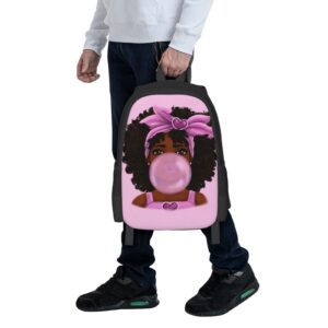 nrseag African American Girl Backpack Black Girl Backpack African Kids Cute Black Girl Bookbag for School Kids Teen Girls