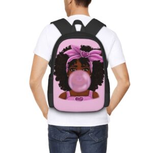 nrseag African American Girl Backpack Black Girl Backpack African Kids Cute Black Girl Bookbag for School Kids Teen Girls