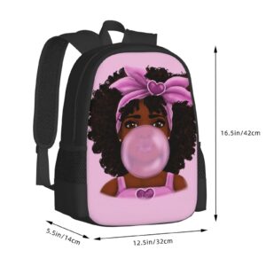 nrseag African American Girl Backpack Black Girl Backpack African Kids Cute Black Girl Bookbag for School Kids Teen Girls