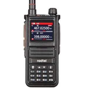 radtel rt-470x tri-band ham radio walkie talkies 256ch aviation air band two way radio noaa police scanner marine uhf vhf long range handheld transceiver usb-c, wireless copy frequency