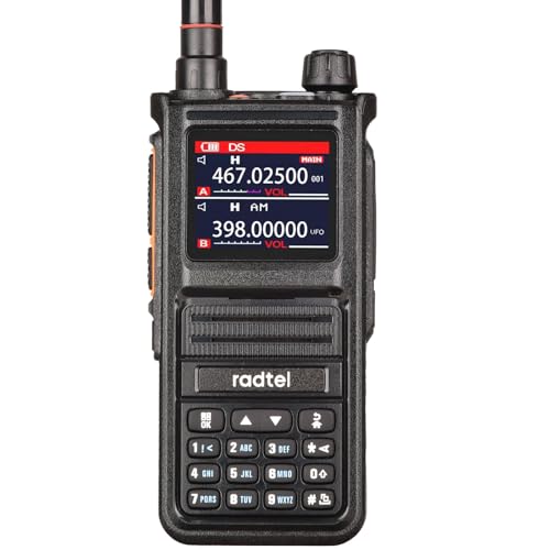 Radtel RT-470X Tri-Band Ham Radio Walkie Talkies 256CH Aviation Air Band Two Way Radio NOAA Police Scanner Marine UHF VHF Long Range Handheld Transceiver USB-C, Wireless Copy Frequency