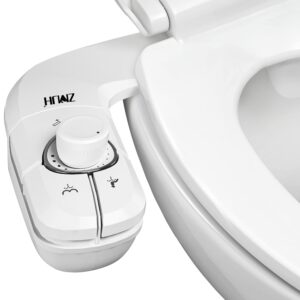 zmjh j017 bidet attachment for toilet, non-electric, one-key disassembly, self cleaning dual nozzle and easy water pressure adjustment, rear/feminine wash