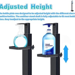 Hand Sanitizer Dispenser Stand - Foot Pedal Operated Dispenser Station for Home Hotels Commercial, Freestanding Hand Soap Holder Floor Stand, Black