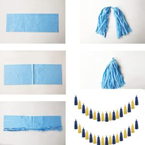 Autupy 20PCS Blue and Yellow Graduation Decorations Blue and Yellow Tassel Garland for Party Decorations