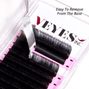 VEYES INC Cashmere Volume Lash Extensions C CC D DD LD L B J M Curl 0.03-0.20 thickness, Super Matte Black Individual Eyelashes Tray, Professional Supplies for Lash Techs (0.05 CC 15-20mm)