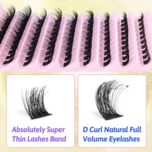 Eyelashes Extension Cluster Lashes Individual Full Volume Lashes Natural Look 8-16MM DIY False Lashes Mink D Curl 100 Pcs Fake Eyelashes by Winifred