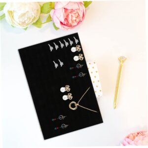 Zerodeko 10pcs jewelry box pad velvet choker hoop earring trinket tray earring sponge holder jewelry insert tray jewelry sponge insert foams pad sponge earring tray ring display pad bracket