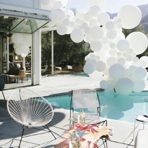 PartyWoo White Balloons, 127 pcs Matte White Balloons Different Sizes Pack of 36 Inch 18 Inch 12 Inch 10 Inch 5 Inch White Balloons for Balloon Garland or Balloon Arch as Party Decorations, White-Y13