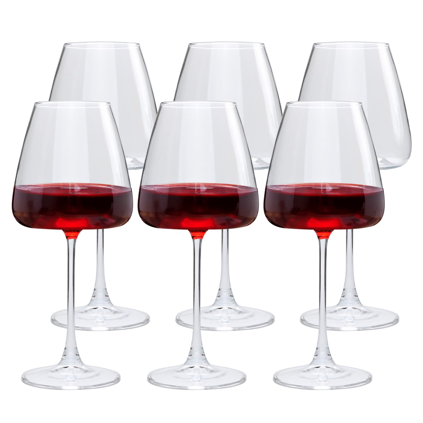 Wine Glasses,20oz Red Wine Glasses Set of 6,Wide Bowl Burgundy Glass Elegant Long Stem Glassware for Wine Tasting,Anniversary,Wedding,Wine Lover,Birthday