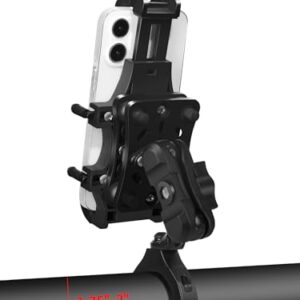 ZIDIYORUO Anti-Vibration UTV Phone Mount Heavy Duty, Full Protection UTV Phone Holder with Aluminum Bracket Fit for 1.75-2" Roll Cage, Adjustable UTV Cell Phone Holder Holds 4.7-7.1" Phones