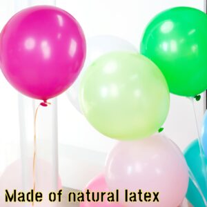 LovesTown 105PCS Colorful Party Balloons, 12 Inch Latex Balloons Pack Balloon Garland Arch Birthday Balloons for Kids Wedding Anniversaries Celebrations 16 Colors